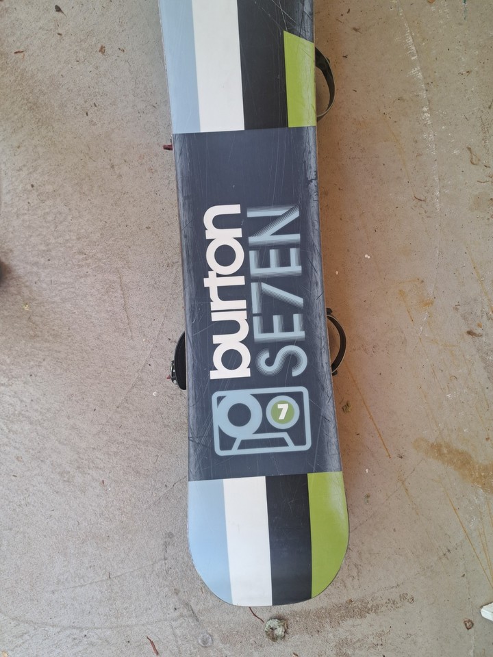 Rare Vintage Burton SE7EN 151cm Snowboard w/ bindings | eBay