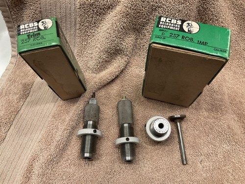 RCBS 257 Roberts Improved 40 Full Length 2 Rifle Die Set + Trim Die VG ...