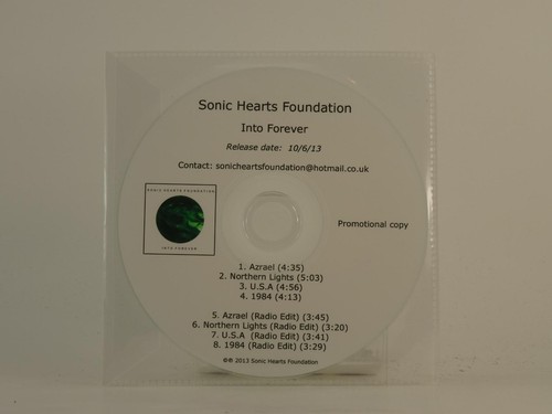 SONIC HEARTS FOUNDATION INTO FOREVER (H1) 8 Track Promo CD Single plus ...