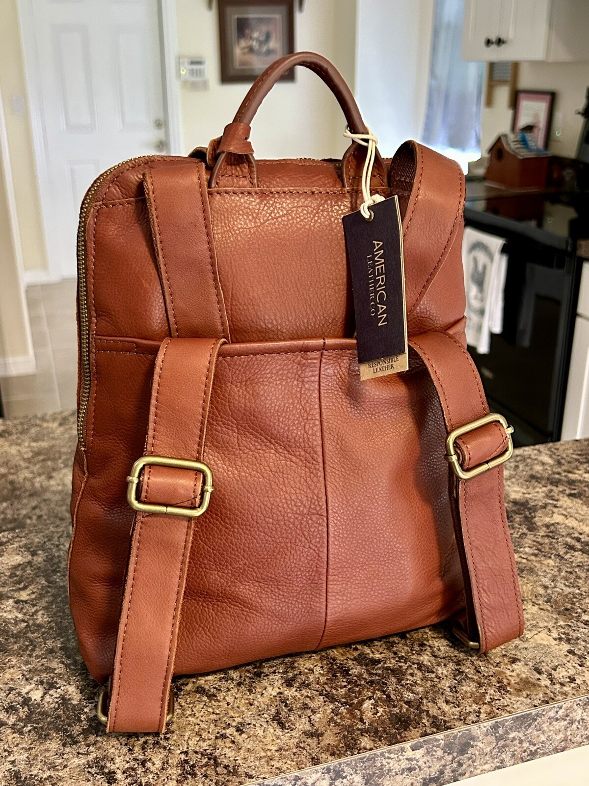 NWT American Leather Co Cleveland Backpack 2.0 Brandy Modena | eBay