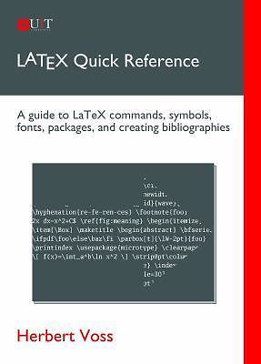 LaTeX Quick Reference by Herbert Voss (2011, Trade Paperback) for sale ...