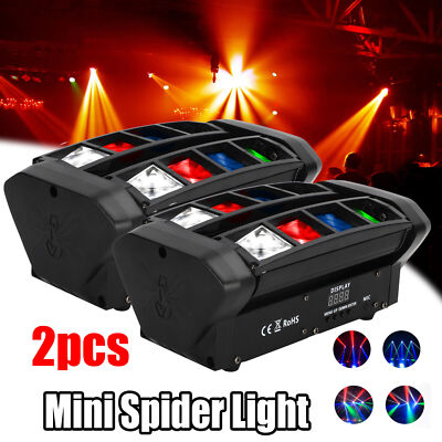 2X 8LED 120W Mini Spider Moving Head Light Stage Effect RGBW DJ Party ...
