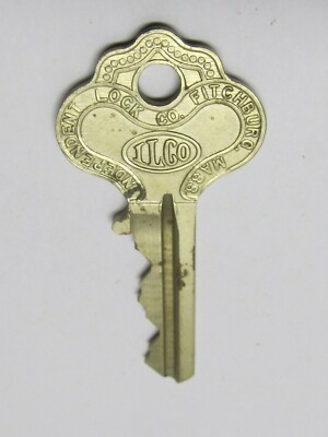 VINTAGE ORNATE INDEPENDENT LOCK CO. KEY ILCO FITCHBURG, MASS (2 3/16 ...