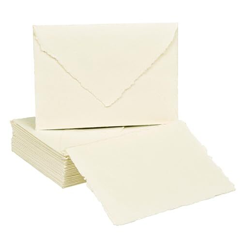 Leather Village 25 Packs 6X4 Envelopes | 200 GSM | Off-White Envelope ...