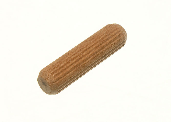 1,000 X Wooden Dowels Hardwood Grooved Fluted Wood Pins M8 X 50mm ...
