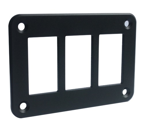 Aluminum 3 Gang Rocker Switch Frame Dash Mount Bracket Holder Housing ...