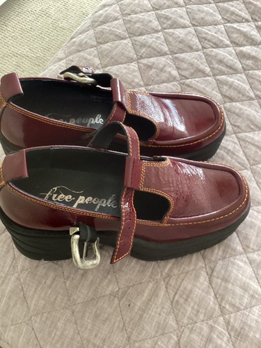 FREE PEOPLE Mayla Mary Jane Platform Heels Women’s Patent Leather 8 ...