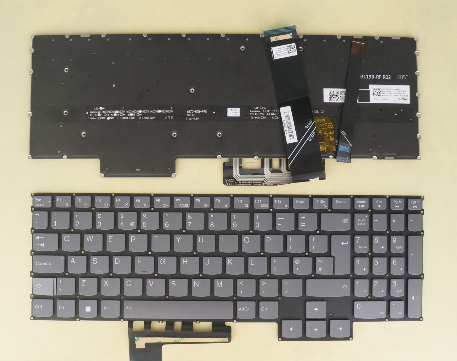 New UK Keyboard For Lenovo Legion 5 Pro-16ACH6 5 Pro-16ACH6H RGB Color ...