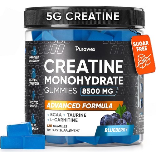 Creatine Monohydrate Gummies 8500mg Chewable Complex For Men & Women ...