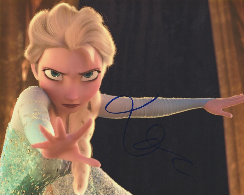 8X10 PHOTOGRAPH HAND SIGNED AUTOGRAPH - IDINA MENZEL ELSA FROZEN | eBay