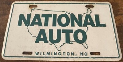 National Auto Dealership Booster License Plate Wilmington North ...