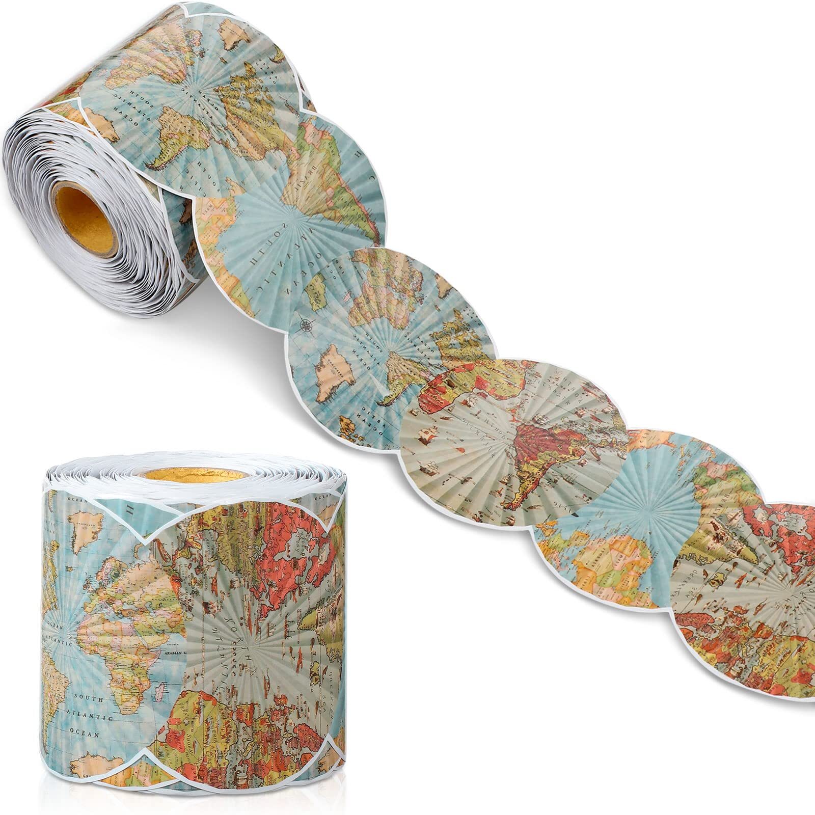 Travel The Map Border 68.9 Feet Bulletin Board Border Butterflies ...