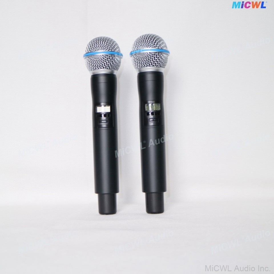 AD4D 2-Channel Axint Beta58 Digital Wireless Karaoke Microphone System ...