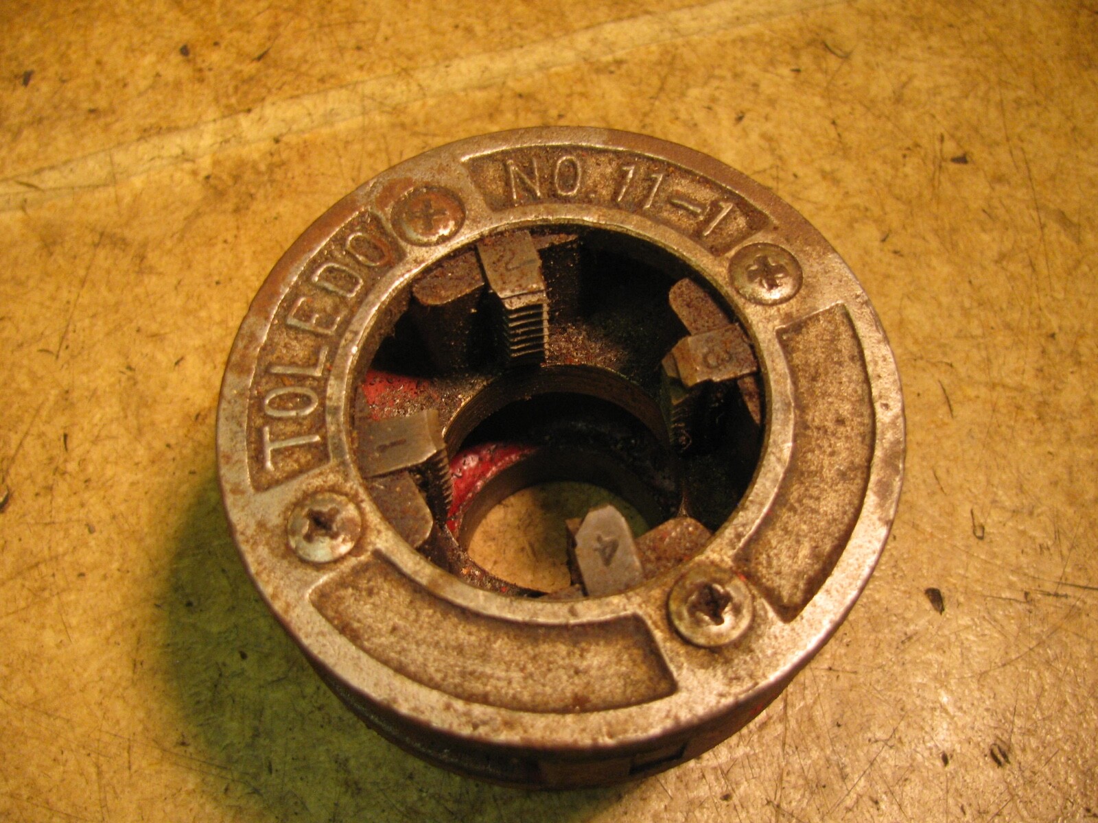 Toledo No 11 1" Die Head Drop Head Pipe Threader Ratchet Hand Tool ...