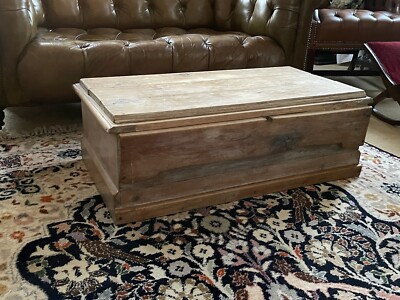 Pine Coffee Table Chest Drawer Victorian Antique Lime Or White Washed ...