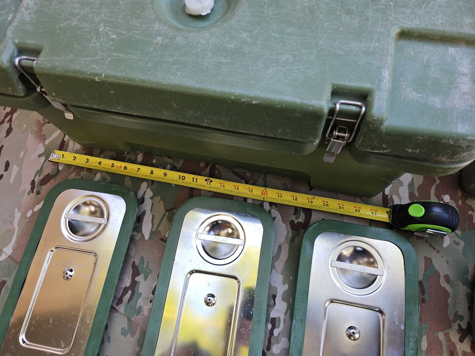 CAMBRO US Army Military Kitchen Food Carrier Container Storage 3 Pans ...