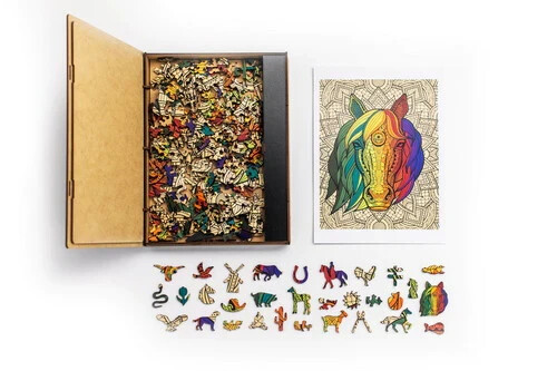 Horse 250 Piece Wooden Jigsaw Puzzle Geek Toys New | eBay