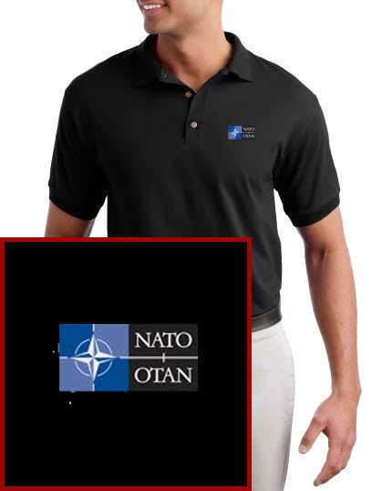 NATO EMBROIDERED Black Polo Shirt | eBay