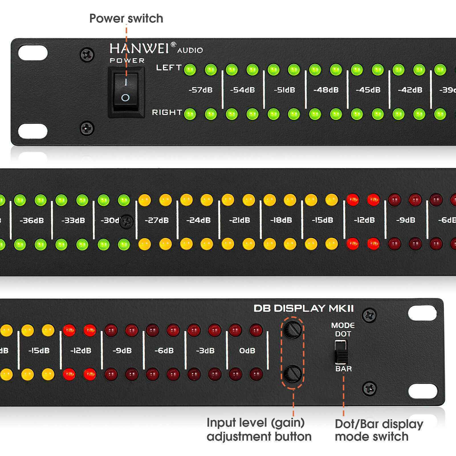 Dual 40LED Sound Level Meter Stereo Music Audio Spectrum DB Display ...