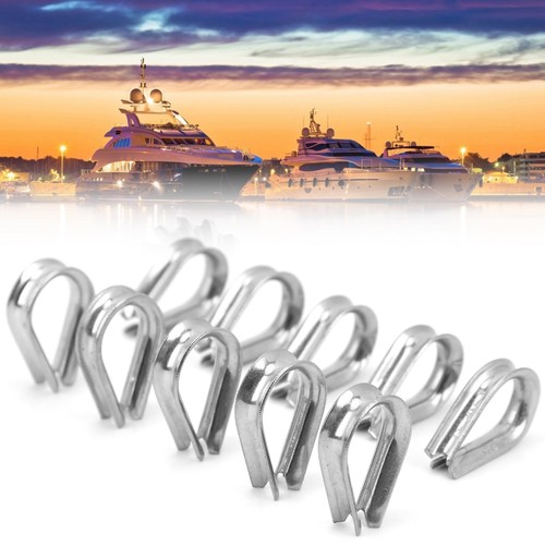 6mm Acier Inoxydable Bateau Wire Cope Clamps Câble Anneaux De ...