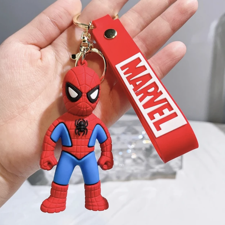 Marvel Characters 3D Rubber Keychain Keyring Bag Charm Car/House Keys ...