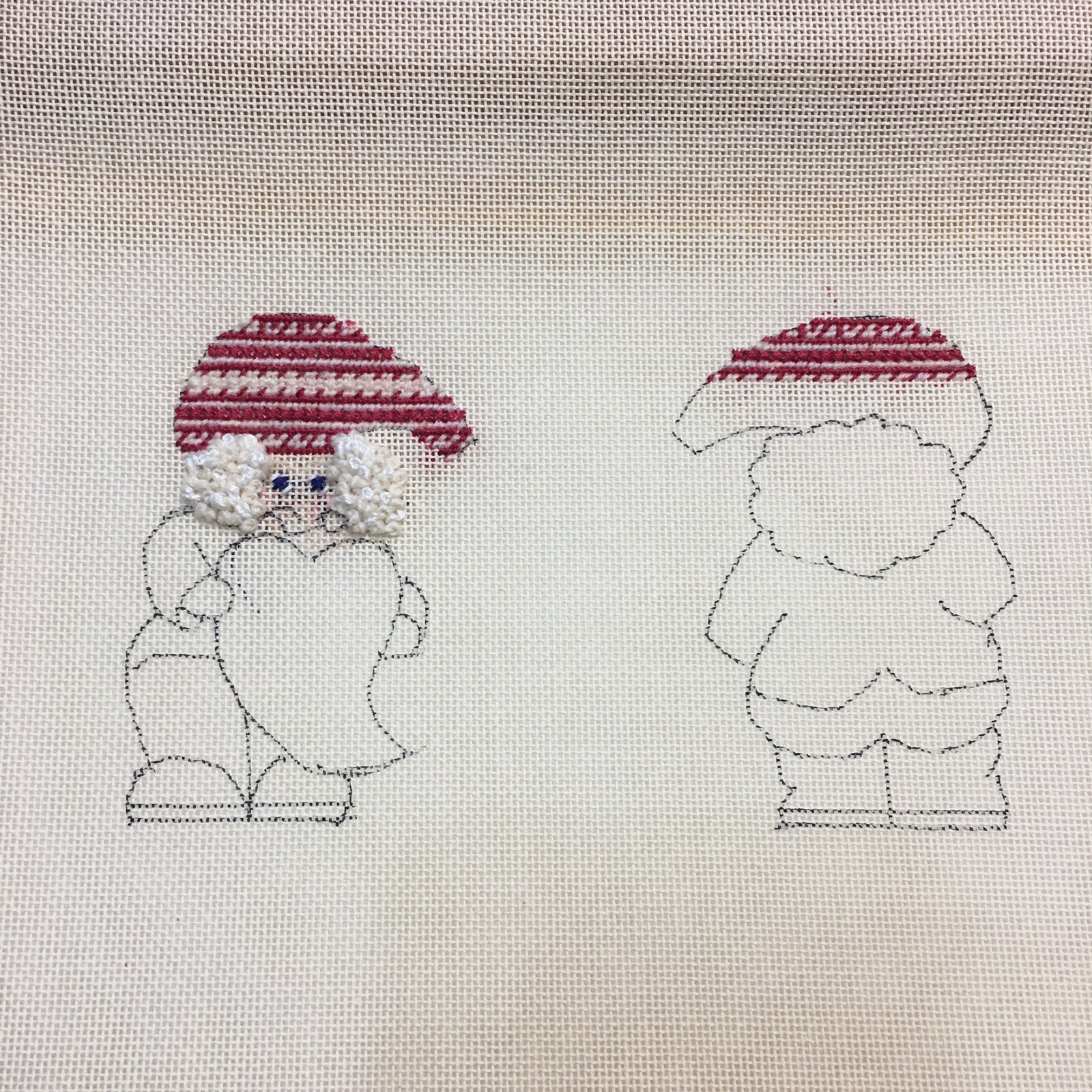 Mary Helgesen Needlepoint Kit Canvas Nissen Gnome Christmas Elf Baker ...