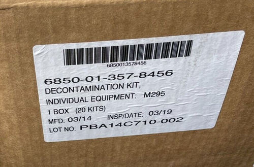 5 QTY M295 Decontamination Kit Wipe X1 Army Navy USMC Prepper Survival ...