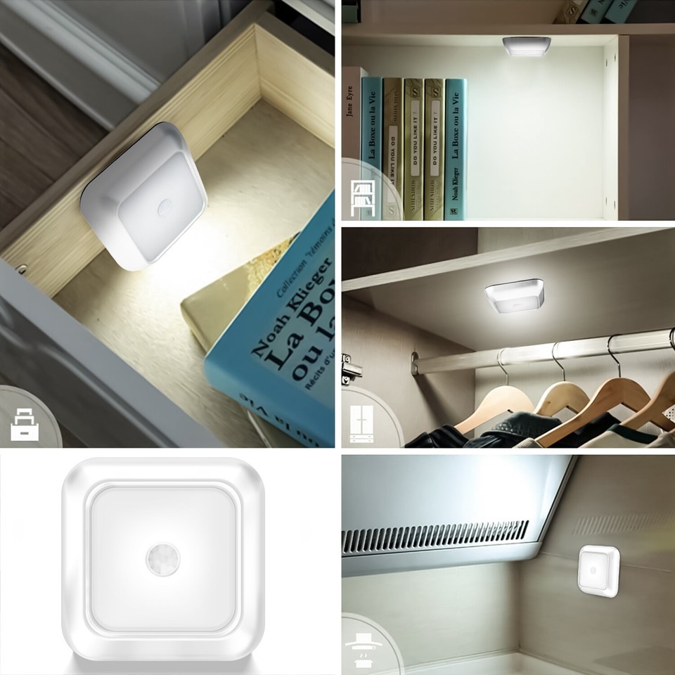 Battery-Powered LED Closet Light - Motion Sensor Night Lamp for ...
