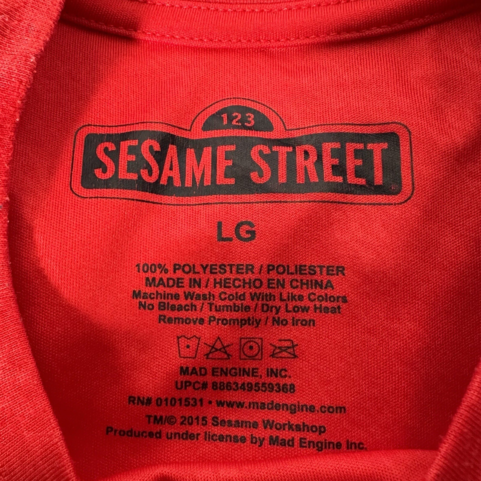 Sesame Street Muscle Elmo Workout Gym Shirt Size L Re… - Gem