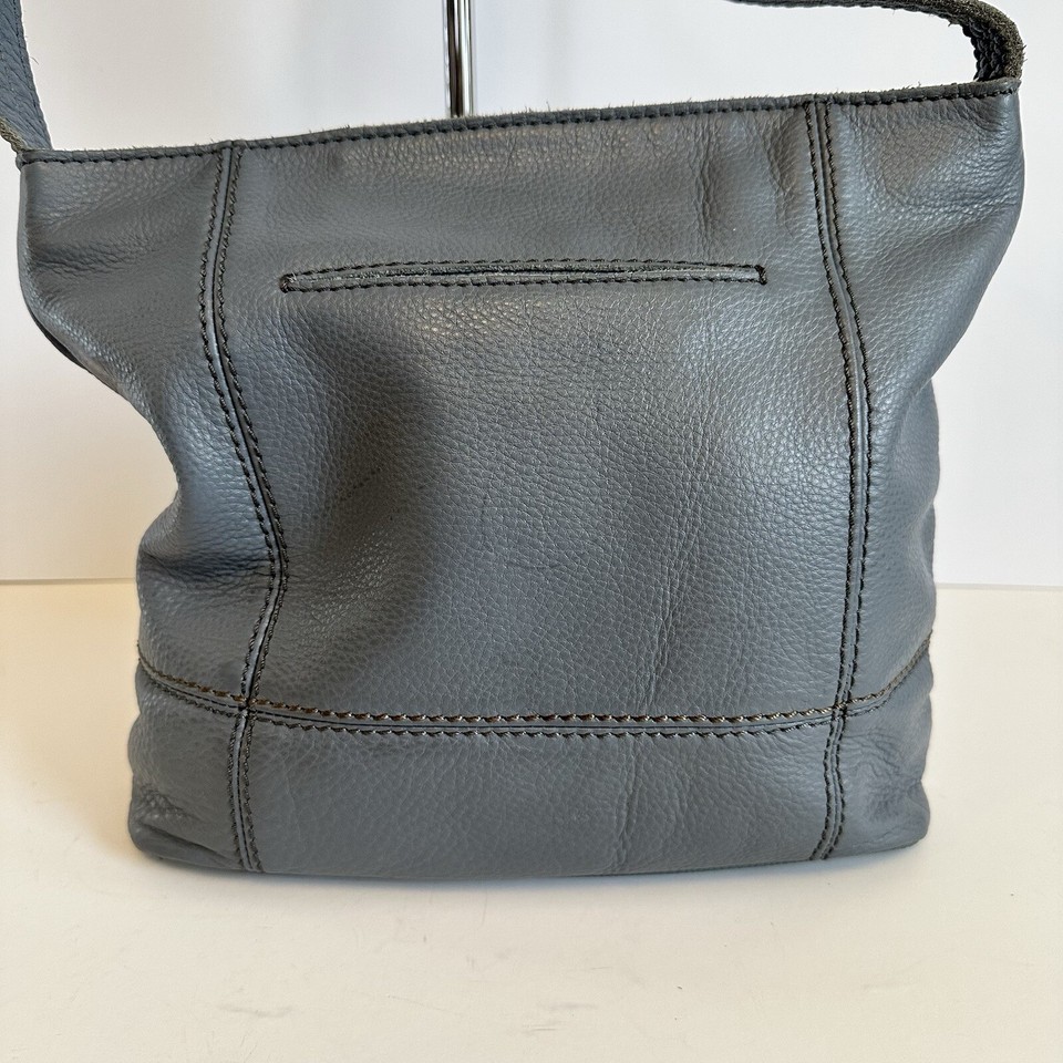 The Sak Light Blue Gray De Young Leather Shoulder Bag Purse | eBay