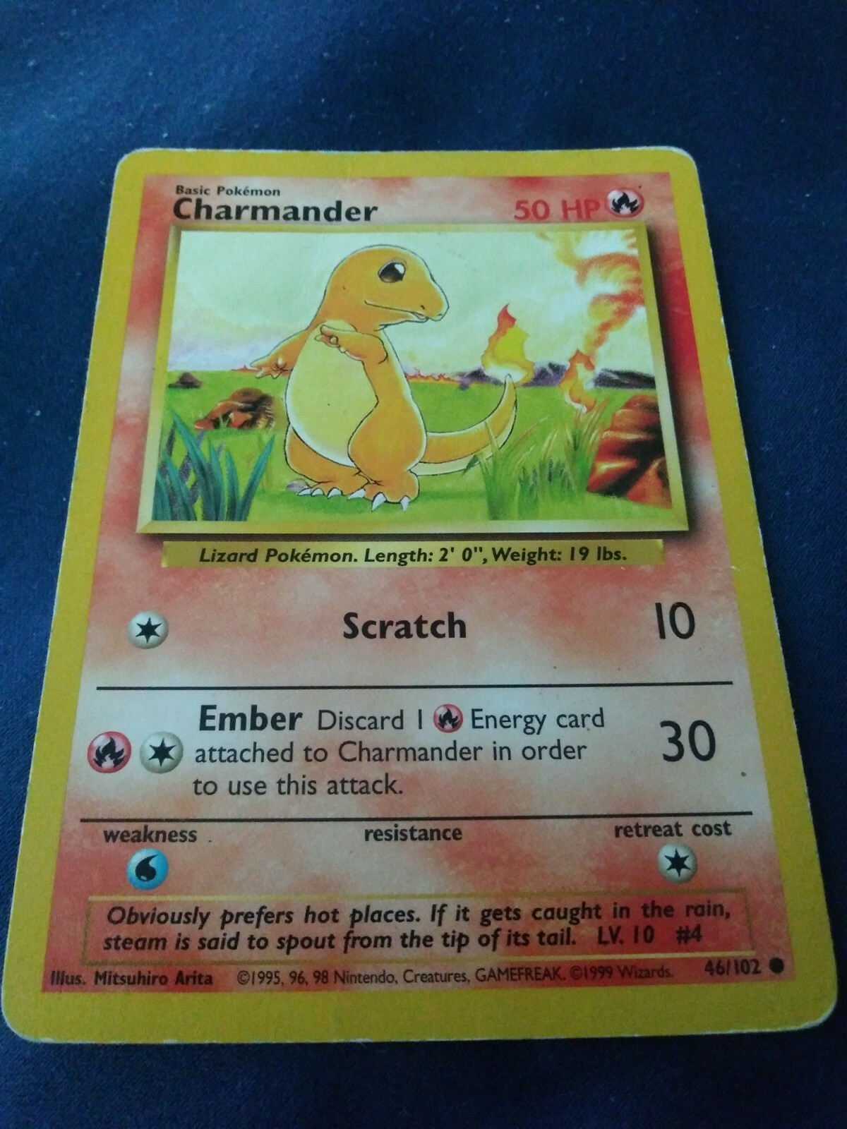 Very Rare Original 1995 Charmander Pokemon Card 46/102. *In Awesome ...