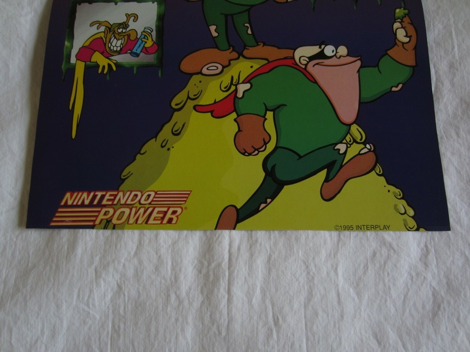 Boogerman (SNES) Super Nintendo Power Poster 1995 Interplay Booger Man ...