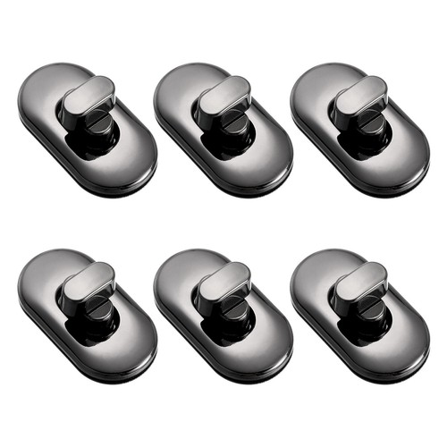 6pcs Alloy Turn Lock Clasp Purse Closures Twist Lock Bag Hardware Black ...