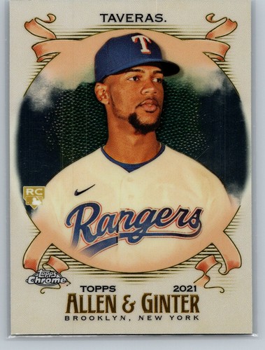 2021 Topps Chrome Allen & Ginter Leody Taveras ROOKIE CARD #228 - Texas ...