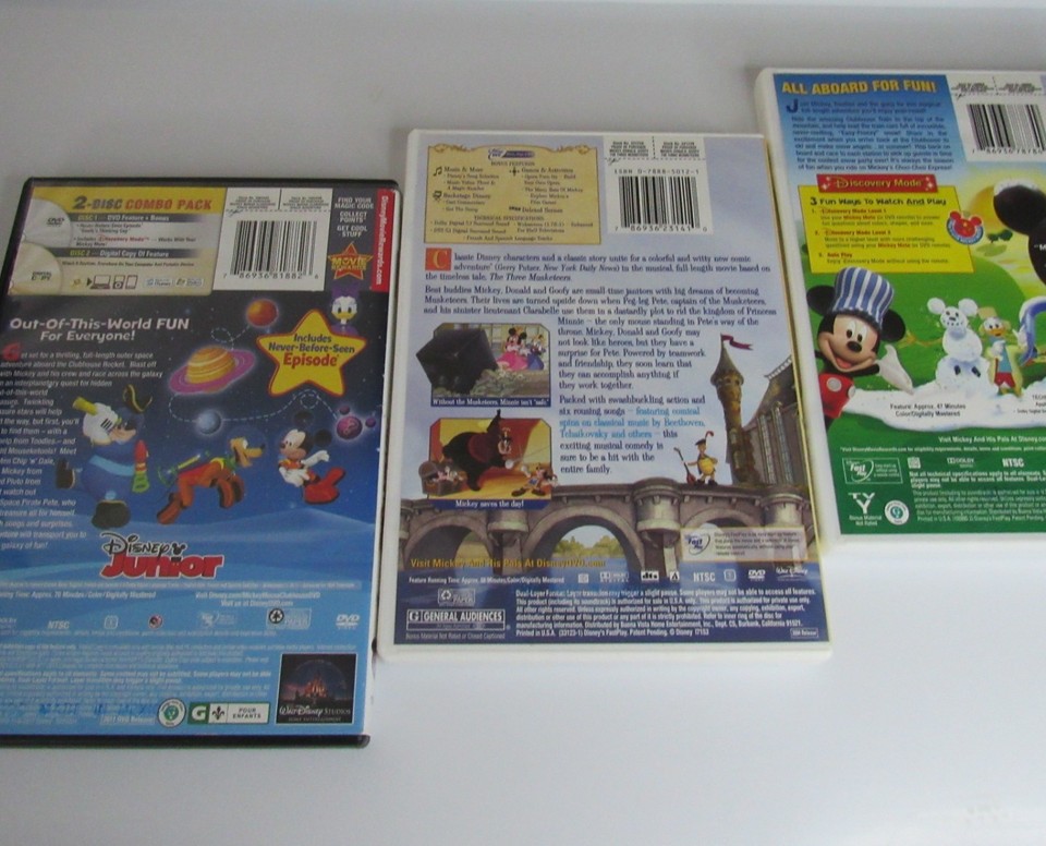 LOT OF 3 DISNEY MICKEY MOUSE DVDS | eBay