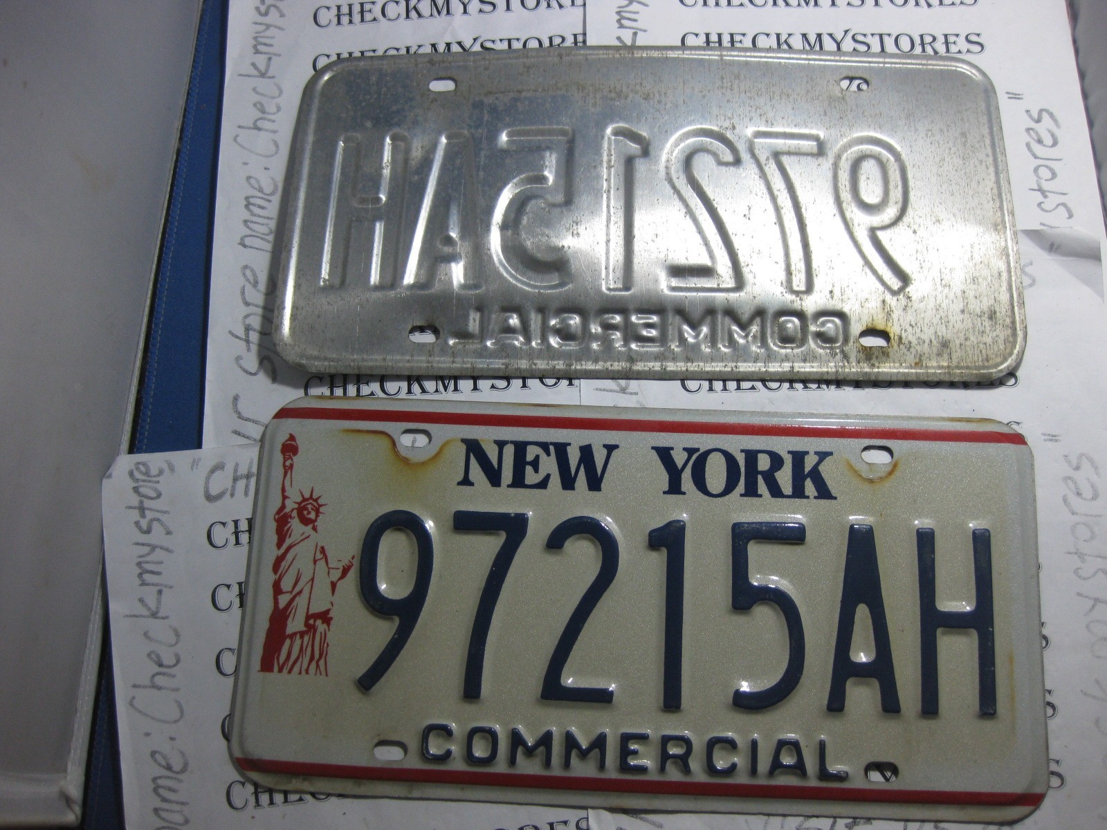 VINTAGE NY NEW YORK STATE PLATE # 97215AH COMMERCIAL PLATES (2) | eBay