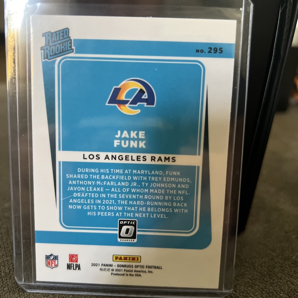 Jake Funk 2021 Donruss Optic Rated Rooke # 295 RC Los Angeles Rams Base ...