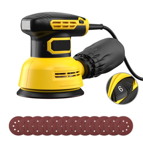 5 Inch Wired Sander Electric Sandpaper Woodworking Wood Grinder 6 Speed ...