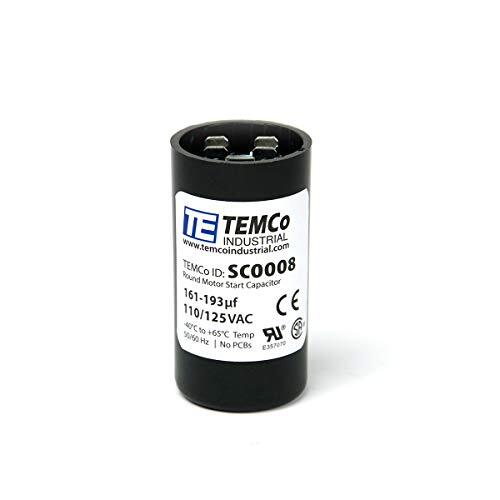 TEMCo 161-193 uf/MFD 110-125 VAC Volts Round Start Capacitor 50/60 Hz ...
