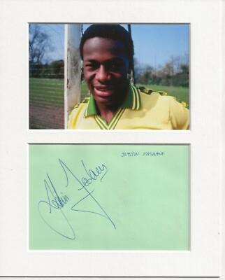 Justin Fashanu norwich city signed genuine authentic autograph UACC RD ...