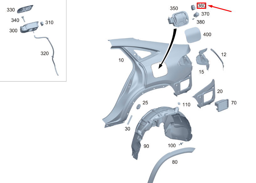 MERCEDES-BENZ GLE W167 Electrical Central Locking Motor A1678204503 ...