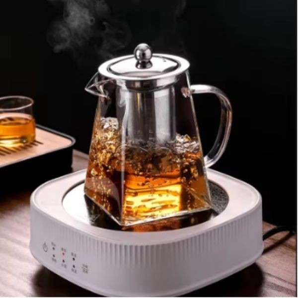 Glass Teapot with Stainless Steel Infuer Heat Resistant Tea Kettle for ...