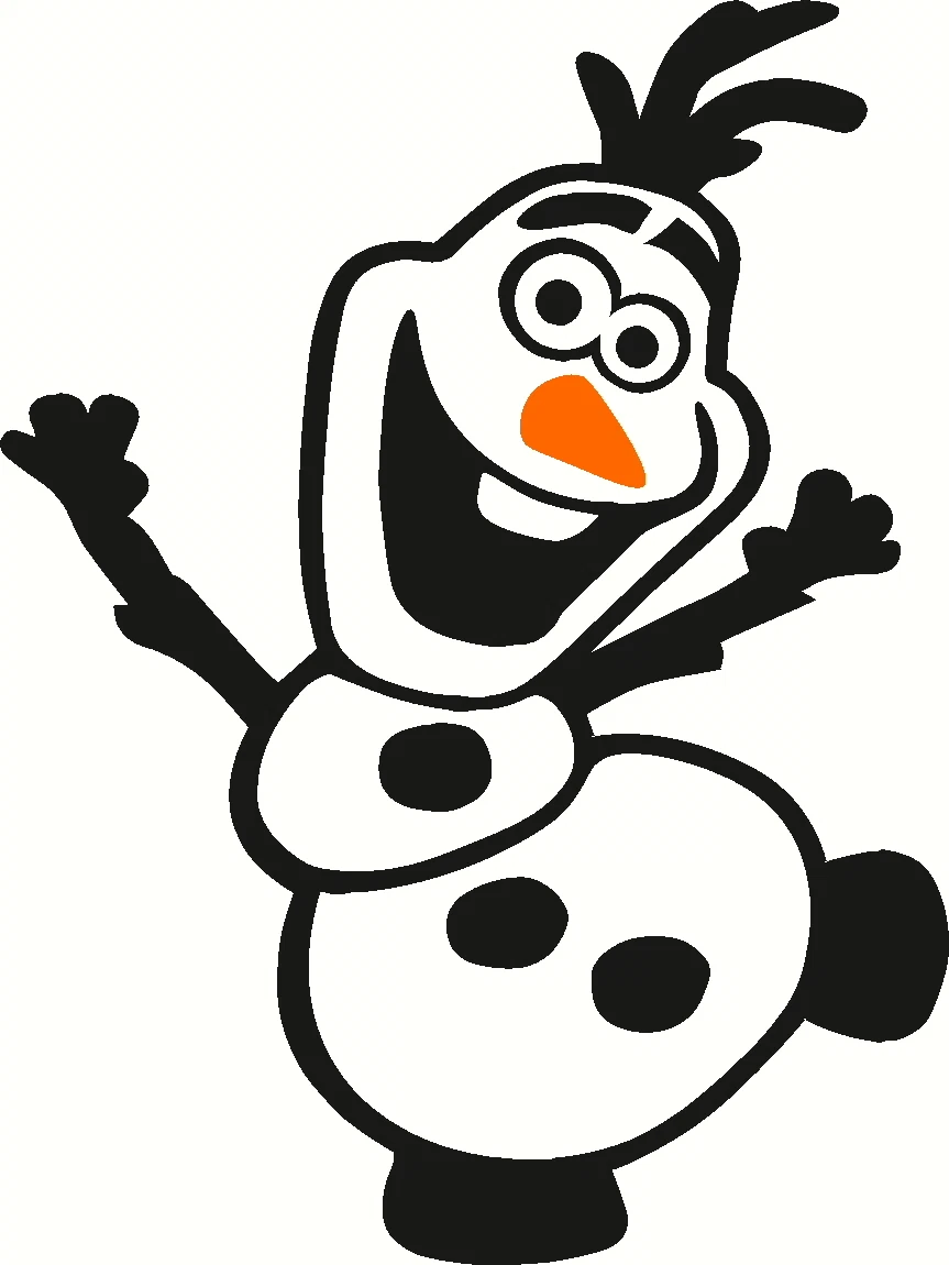 Olaf Clip Art Black And White