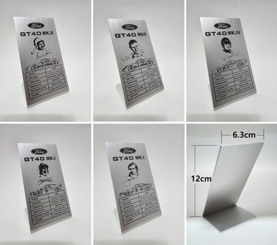 Ford GT40 LeMans Metal Name Plate Plaque for 1/10 1/12 Exoto GMP ...