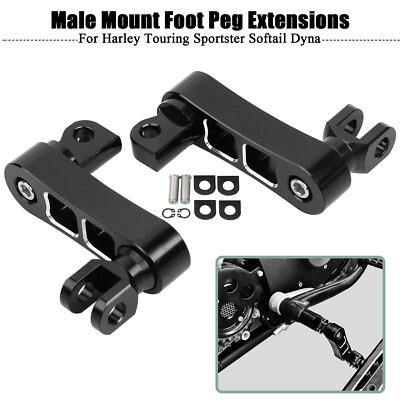 Male Mount Foot Peg Extensions For Harley Heritage Softail Sportster ...