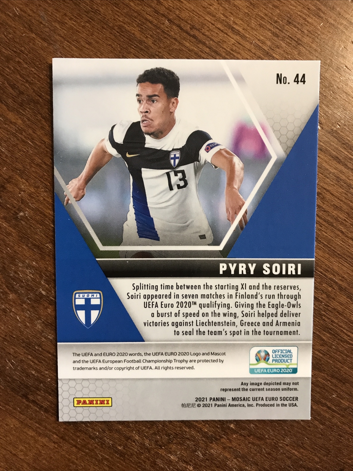 Pyry Soiri 2021 Mosaic UEFA Euro 2020 Rookie #44 Finland RC | eBay