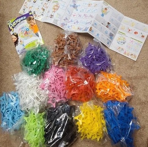 Rare 200 Pieces Flexeez Connecting Connect Building Toys+ idea Book ...