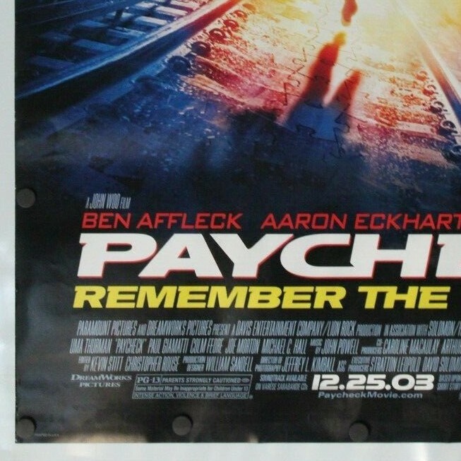 Affiche Du Film Paycheck La Paye Paycheck (English/French) 2003