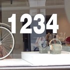 BUSINESS ADDRESS NUMBER VINYL DECAL ON WINDOW STREET NUMBER STICKER | eBay