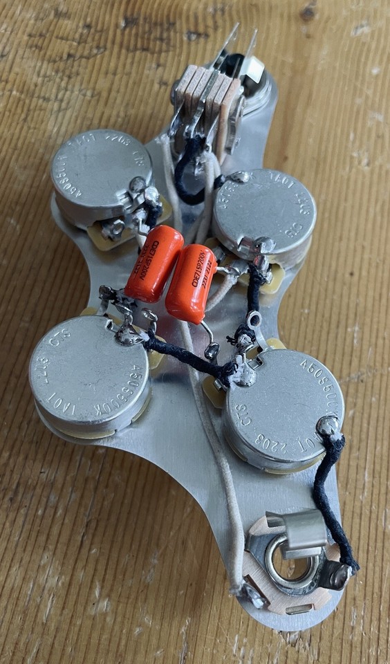 Gibson SG 50's Wiring 500k CTS Brass Shaft Pots .022 Orange Drop ...